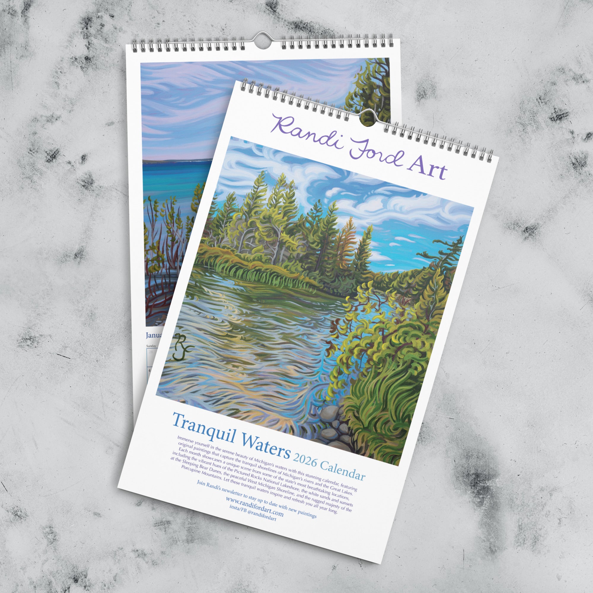 Tranquil Waters 2026 Calendar