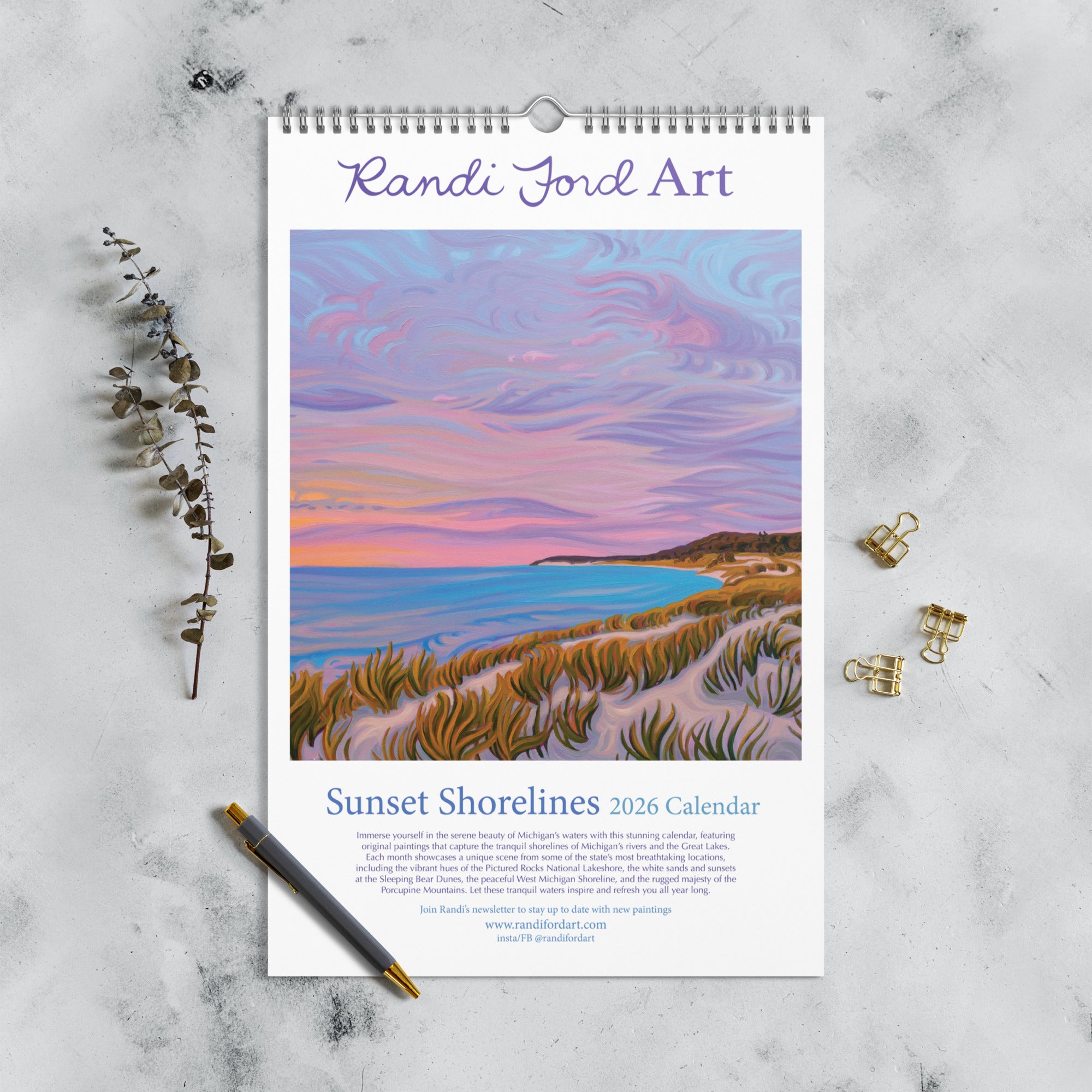 Sunsets Shoreline 2026 Calendar